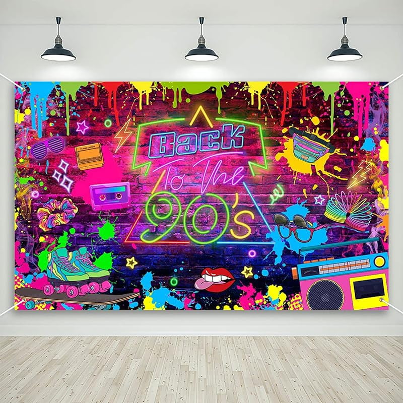 Custom 90's Party Decorations Back to 90's Banner 90's Backdrop Hip Hop ...
