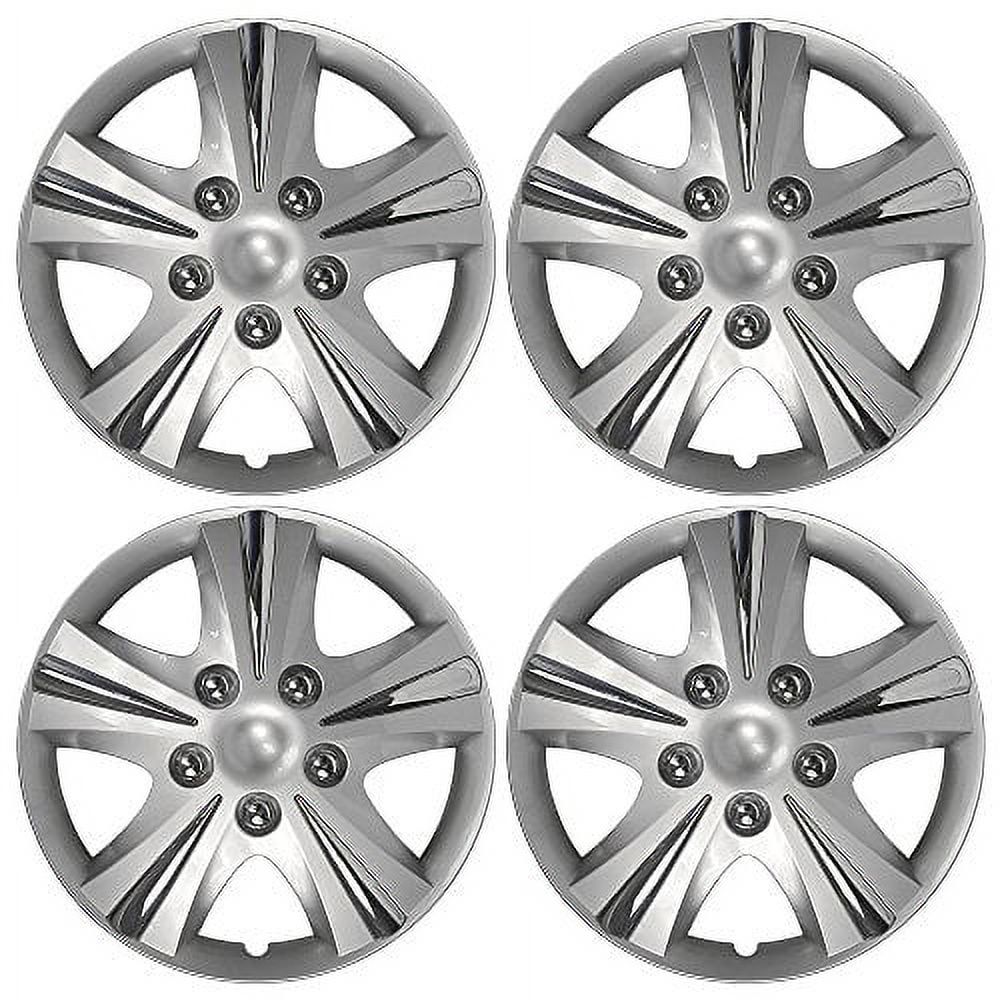 Custom Accessories 15 in. Wheel Covers ABS Chrome Plated Silver, 4 Pack ...