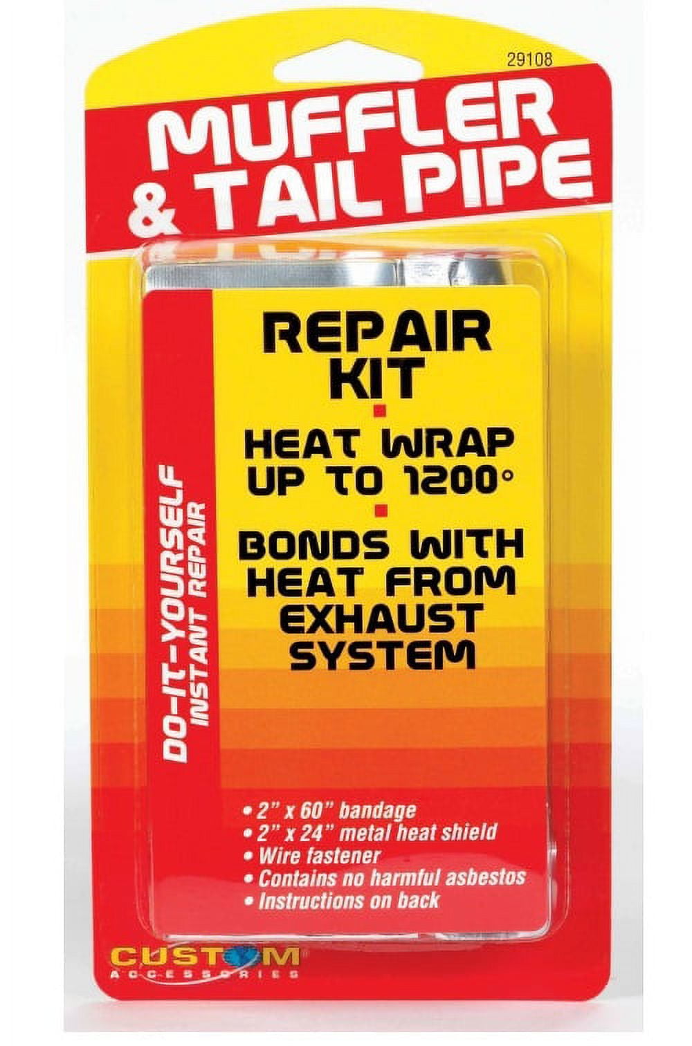 Custom Accessories 29108 Muffler & Tail Pipe Repair Kit, 2" X 60 ...