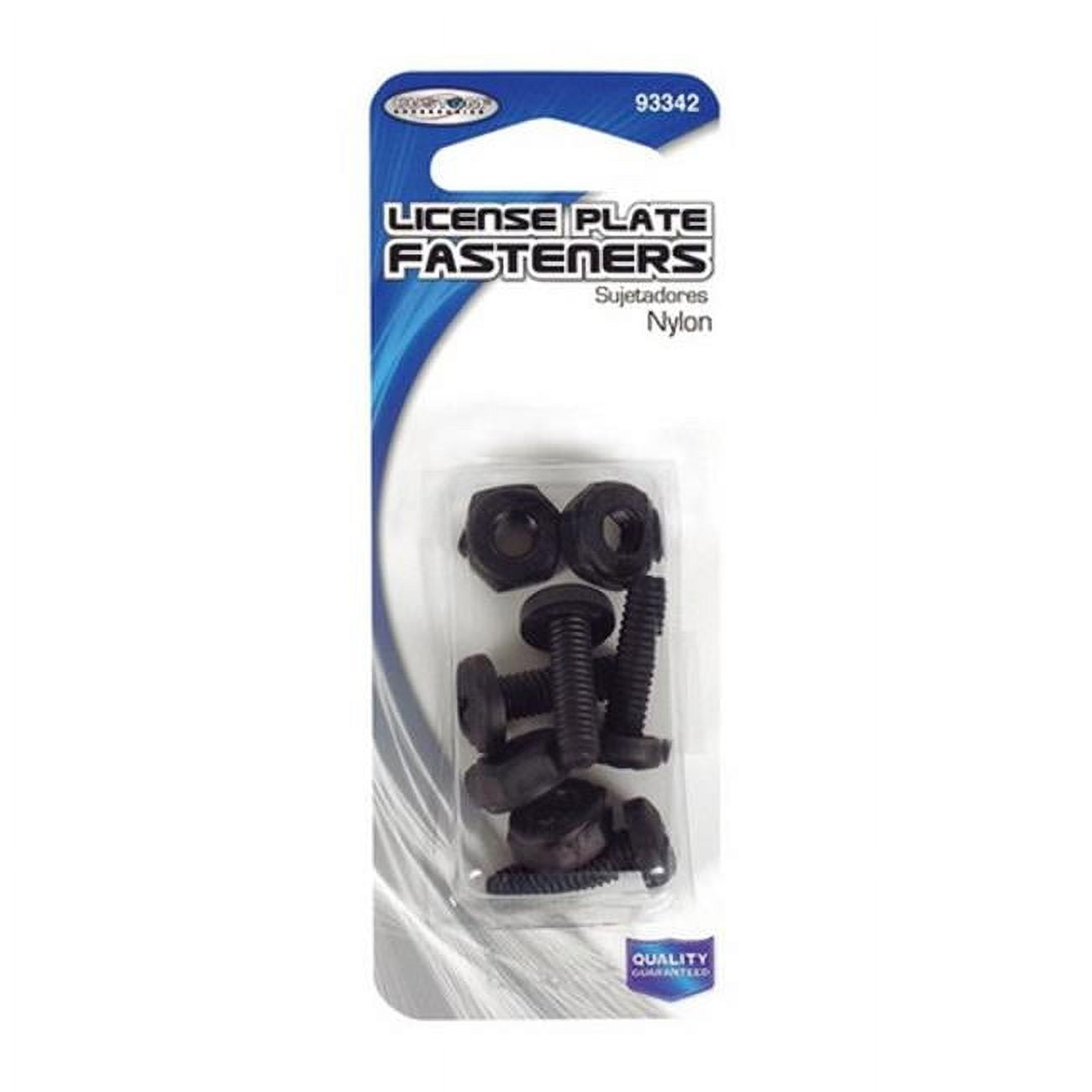Custom Accessories 93342 Black Nylon License Plate Fasteners - Walmart.com