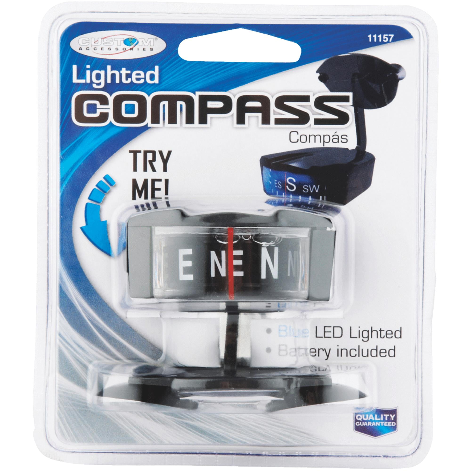 Custom Accessories Car Compass, Lighted, Suction - Walmart.com