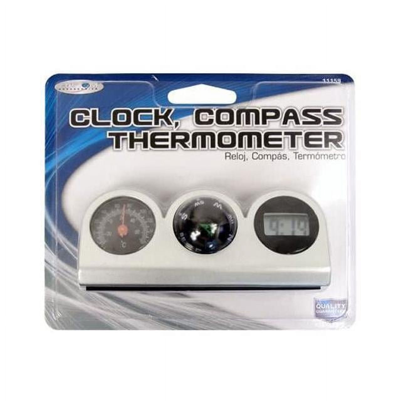 Custom Accessories Clock Compass,with Thermometer,Combo 11159 - Walmart.com