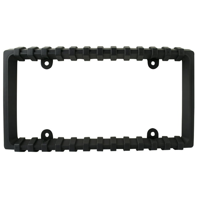 Custom Accessories License Plate Frame Bumper Guard, Black - Walmart.com