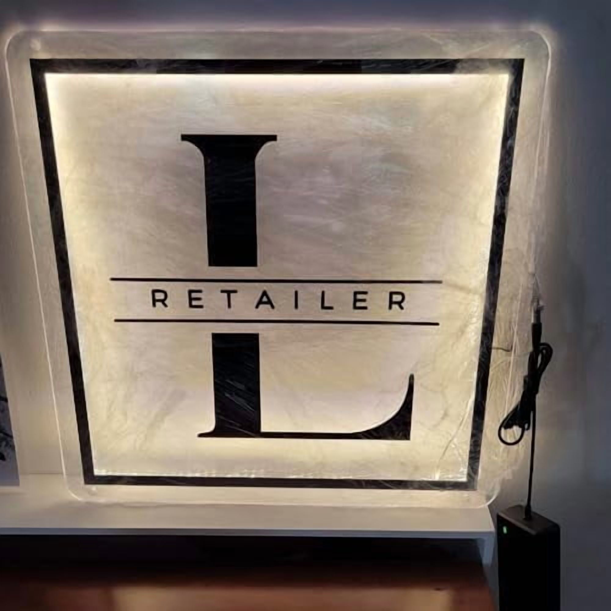 Custom Acrylic Business Logo Sign, LED Neon Sign with Remote Dimmer ...