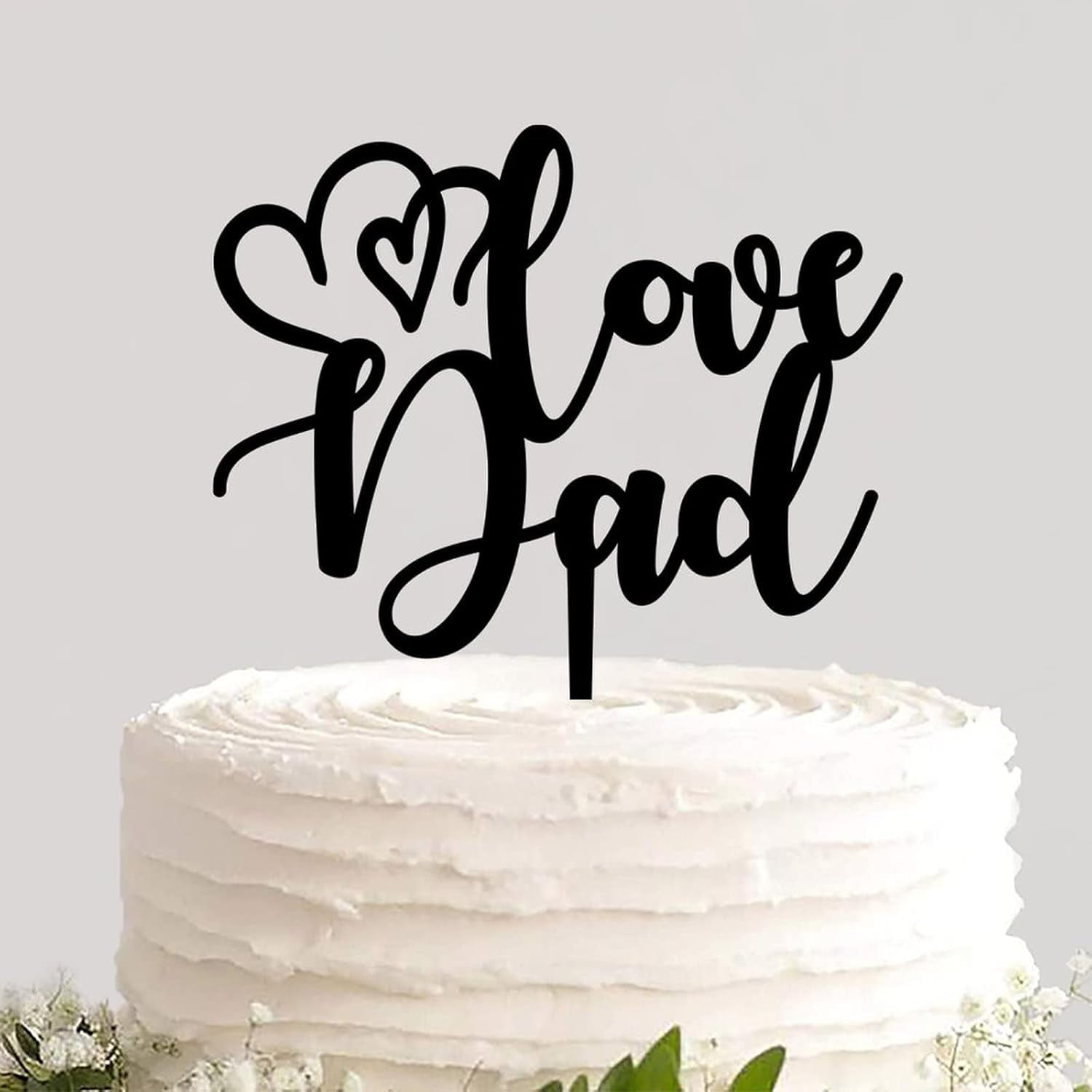 Custom Acrylic Cake Topper Pick Love Dad Double Sided Desserts Cupcake ...