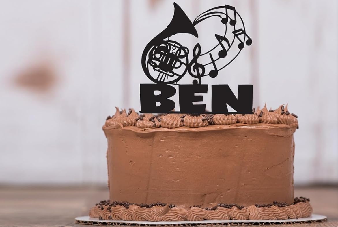 Custom Acrylic French Horn Cake Topper,Music,Musician,Band Party ...