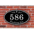 Custom Address Sign Aluminum Oval 12"W x 7"H, Personalized Outside ...