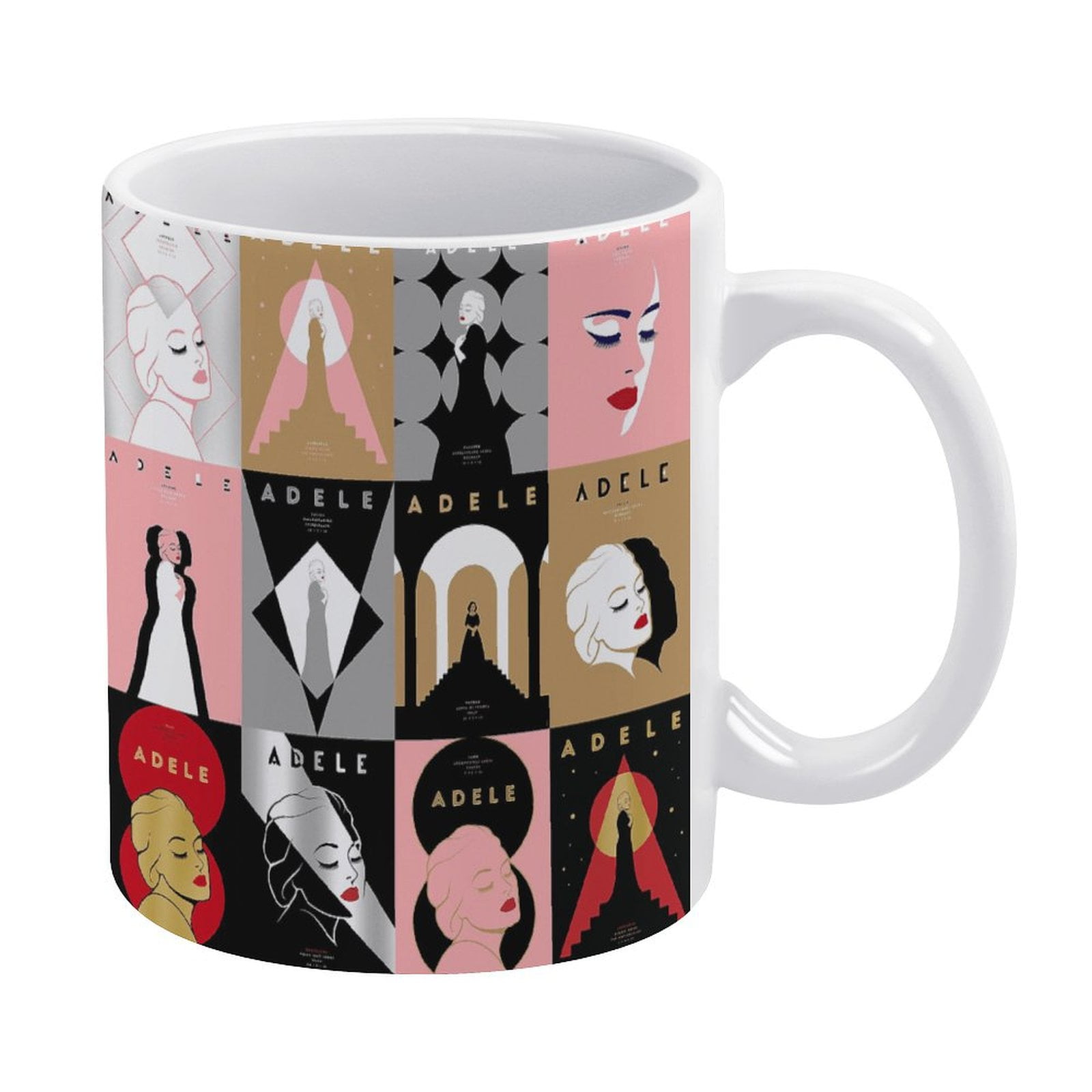 Custom Adele Mug Coffee cup Ceramic cup Tea cup Water cup With handle Gift Tableware Large ...