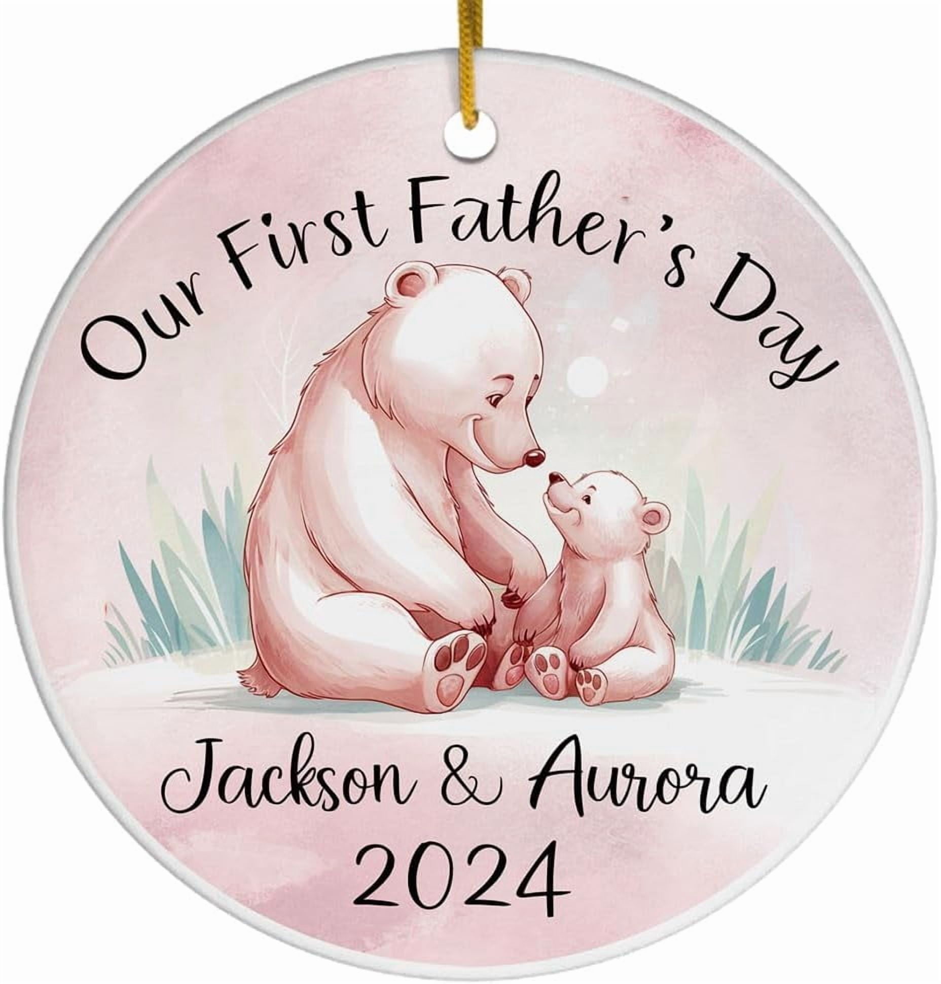 Custom Adoptive Father's Day Ornament, 1st Father's Day, First Father's ...