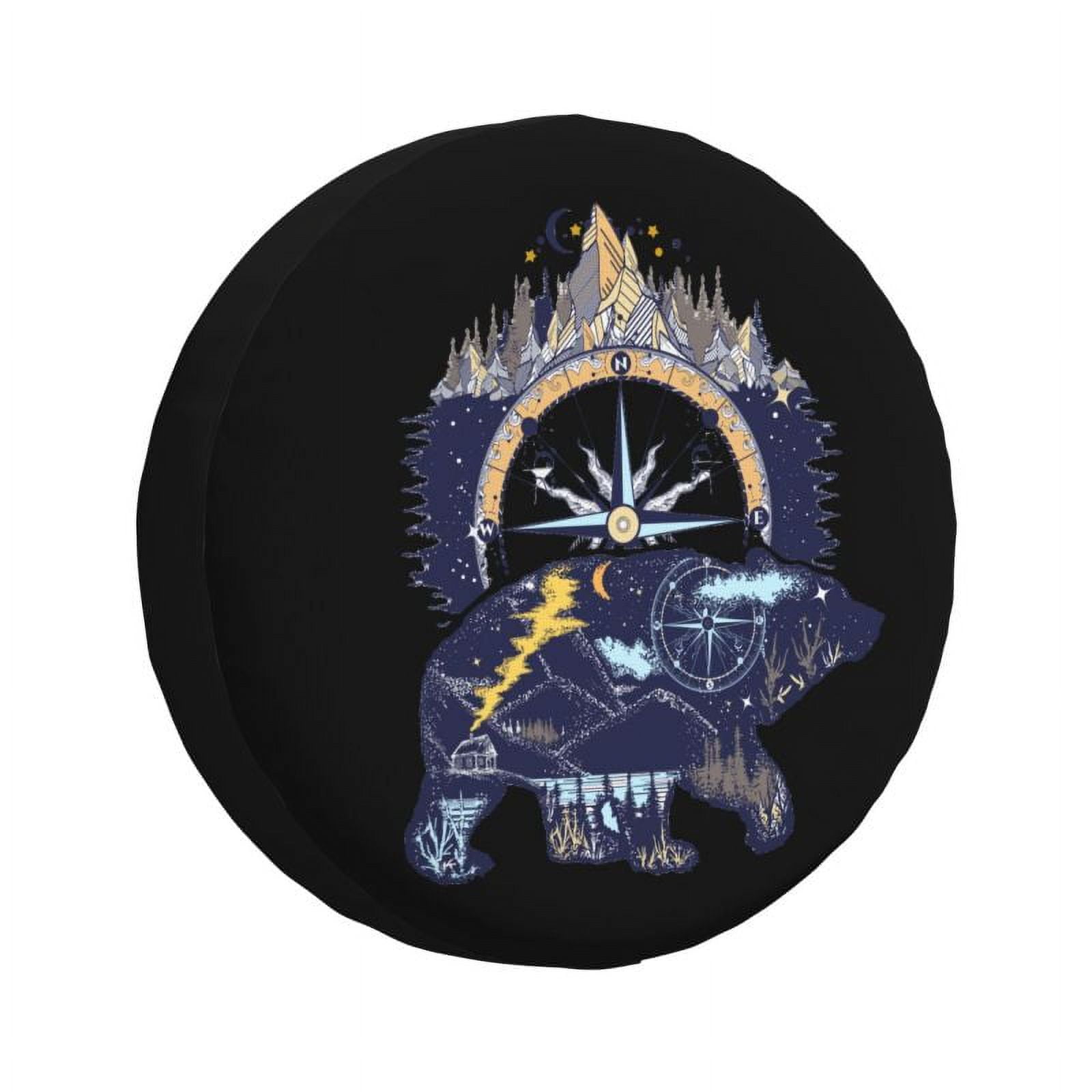 Custom Adventure l Map Compass Rose Spare Wheel Tire Cover for Suzuki ...