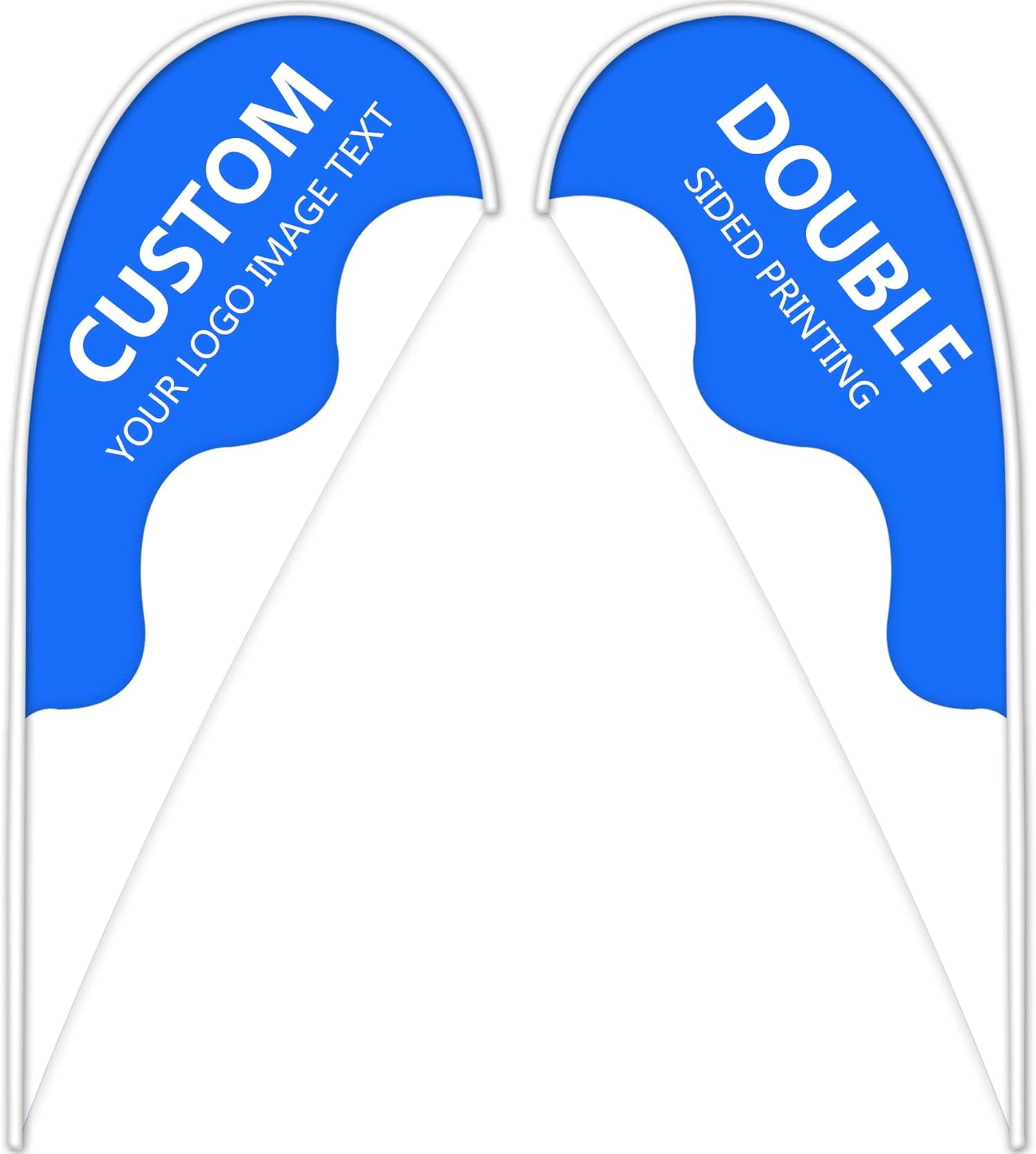 Custom Advertising Flags for Business Outside Customized Logo Text on ...