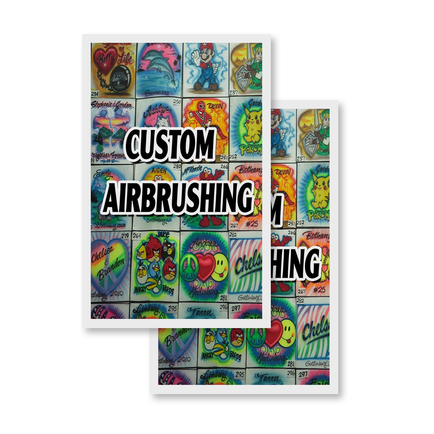 Custom Airbrushing (2-PACK) 24" x 36" Vinyl Decals | Sign Insert Peel ...