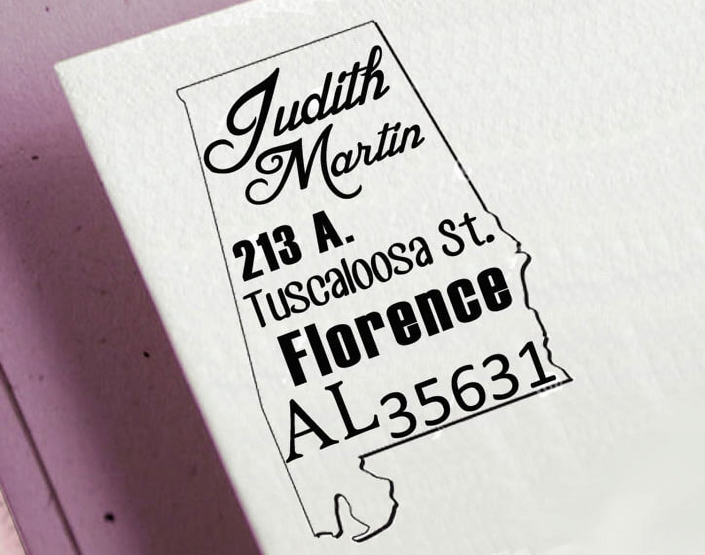 Custom Alabama State Map Return Address Rubber Stamp Self Inking ...