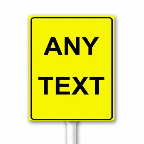 Custom Aluminum Number Signs, Personalized Metal Yellow Numbered Signs ...