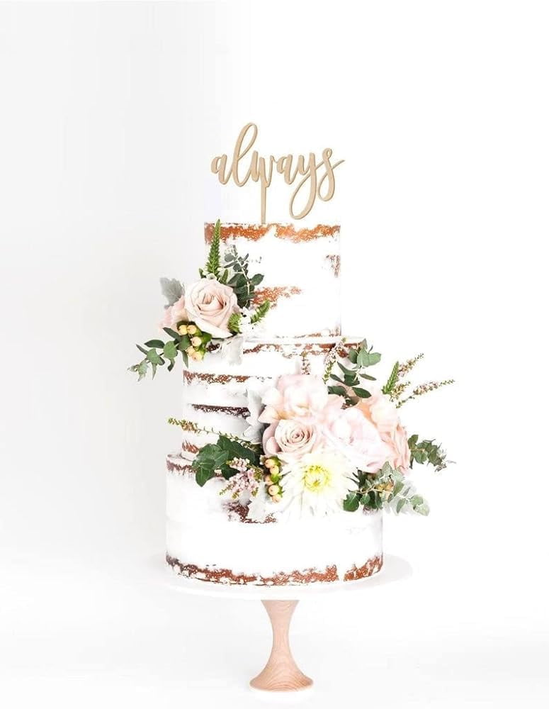Custom Always Cake Topper, Wedding Cake Topper, Ove You More ...