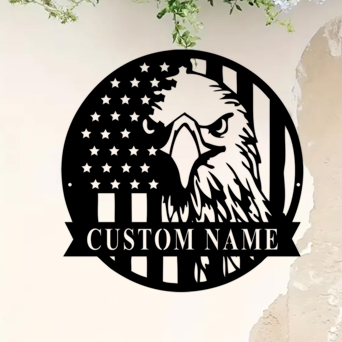 Custom American Eagle Metal Sign, Custom US Flag Eagle Metal Sign ...