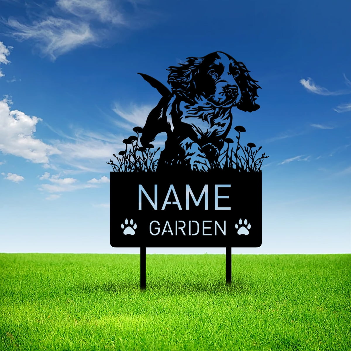 Custom American Water Spaniel Metal Memorial Garden Stake Personalized ...