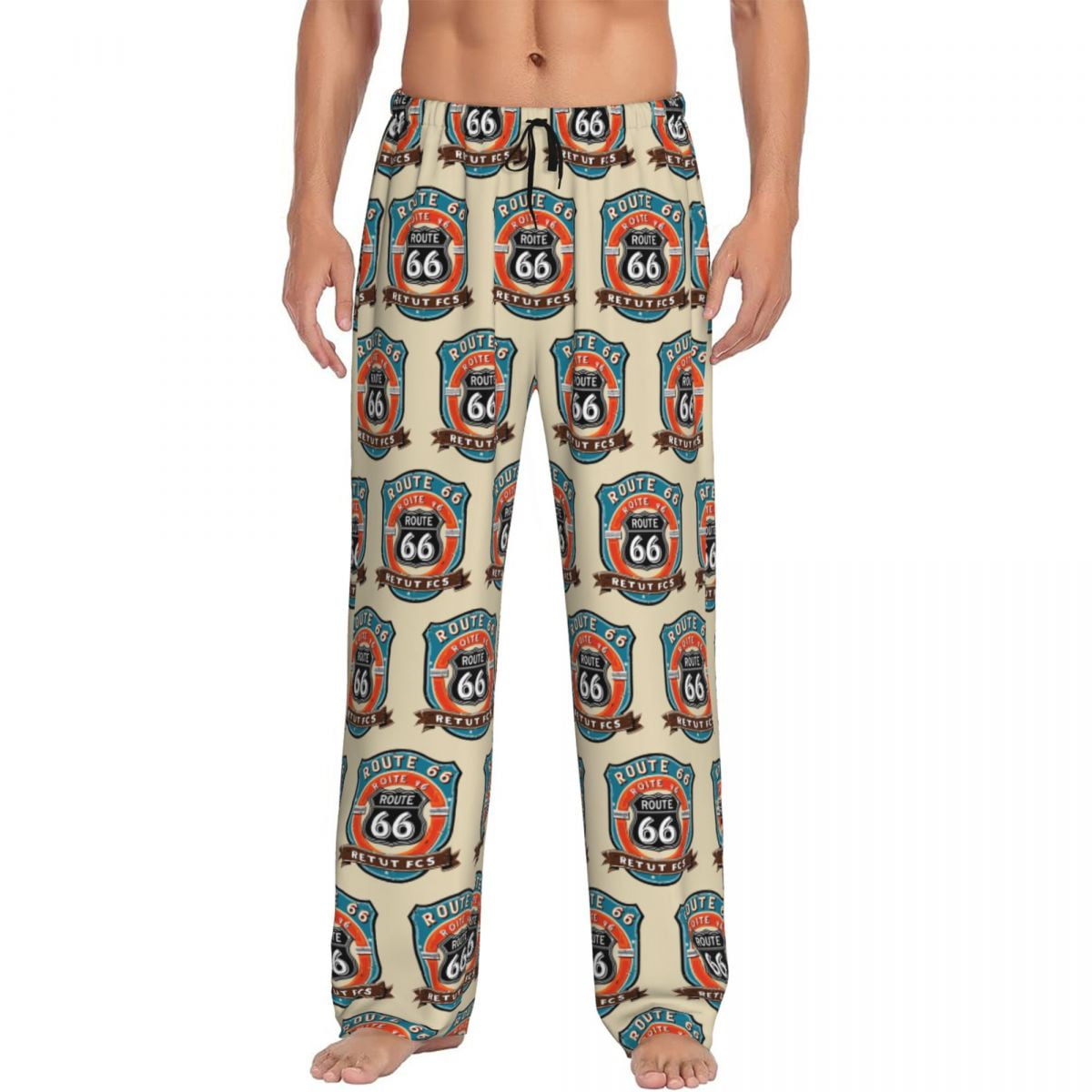 Custom Americas Highway Pajama Pants Men USA Highway Sleepwear Lounge ...