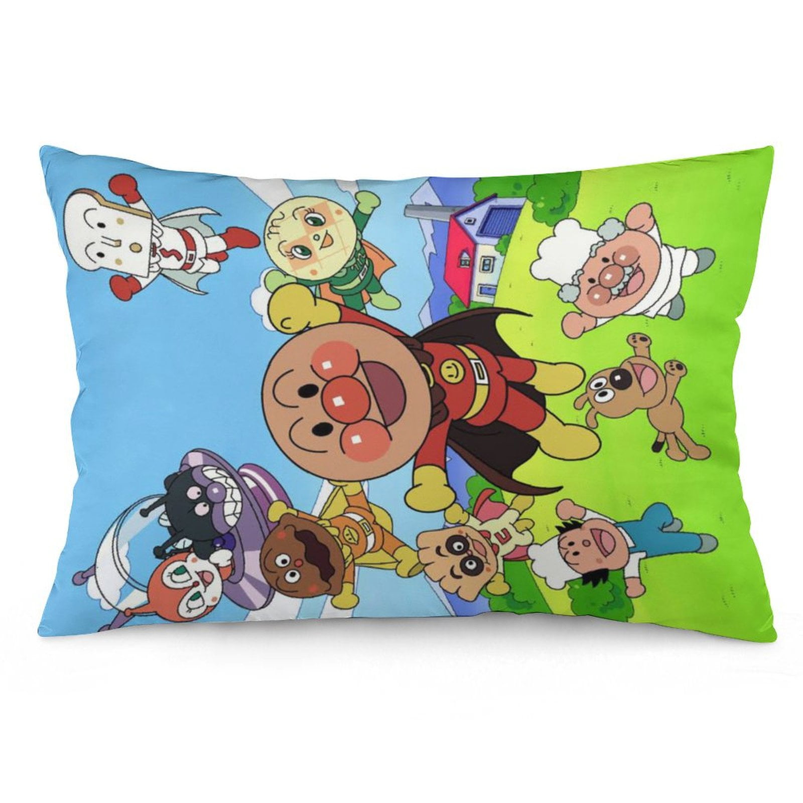 Custom An-panman Plush Pillow Case, Kawaii Square Cushion Case Cartoon ...