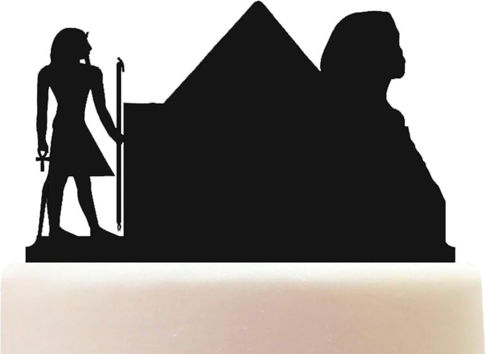 Custom Ancient Egyptian Pyramids & Sphinx Cake Topper Decoration ...