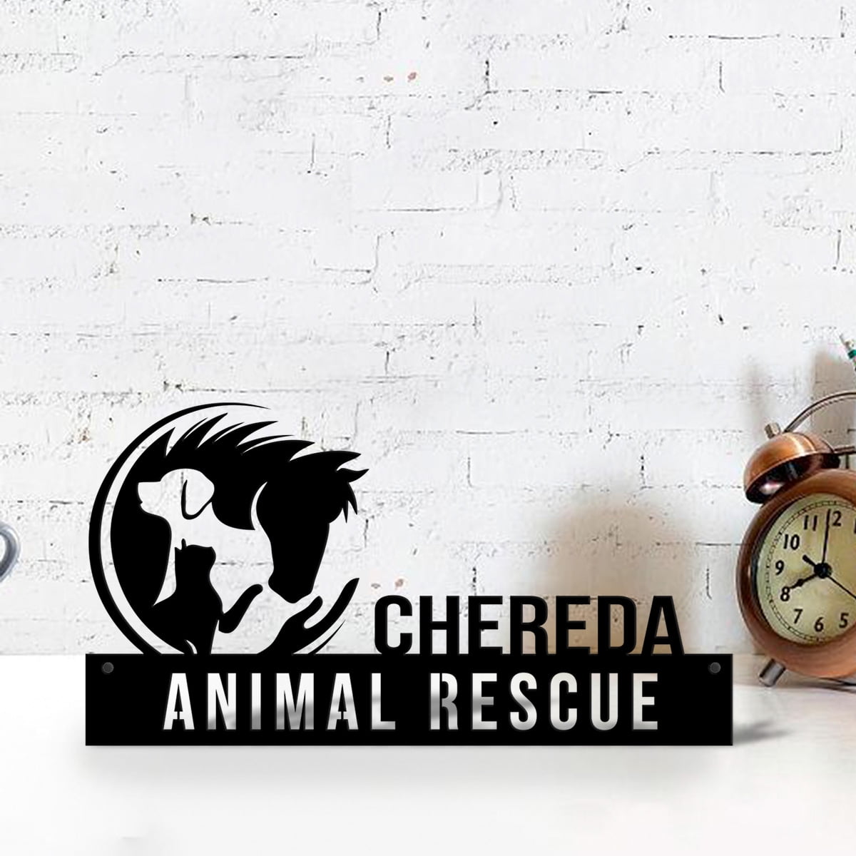 Custom Animal Rescue Desk Name Plate, Animal Rescue Metal Nameplate For ...