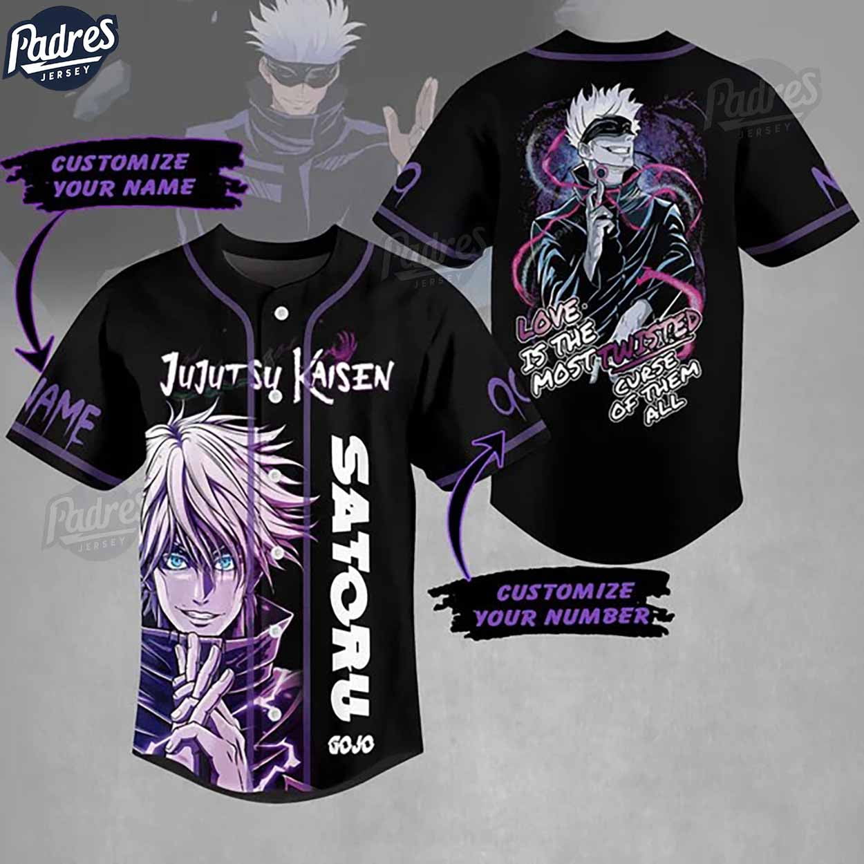 Custom Anime Jujutsu Kaisen Baseball Jersey - Walmart.com