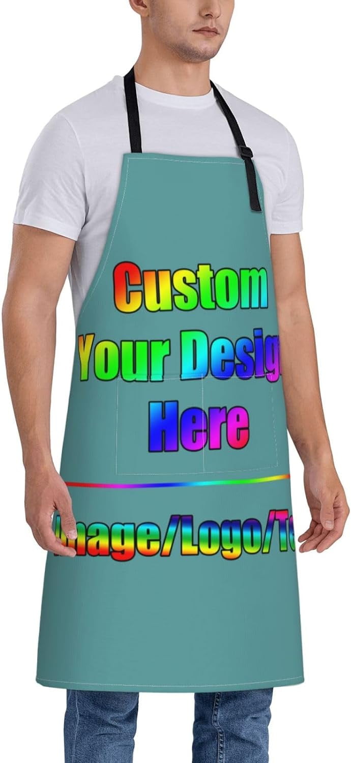 Custom Aprons For Men And Women, Personalized Your Own Adjustable Chef Apron For Waitress And ...