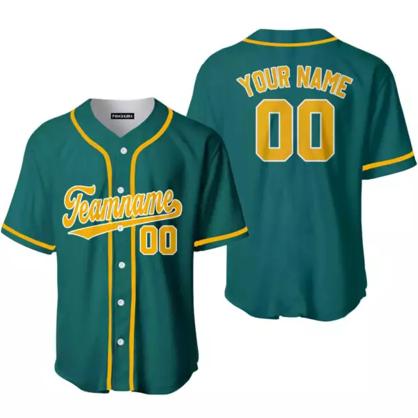 Custom Aqua Yellow White Custom Baseball Jerseys For Men & Women ...