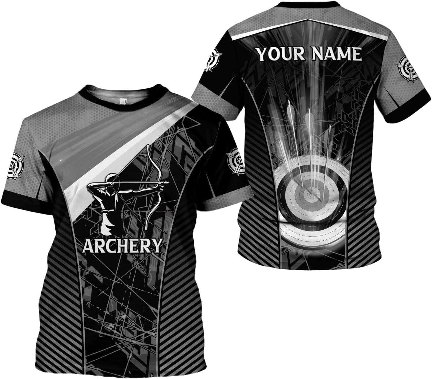 Custom Archery T-Shirt Bow and Arrow Personalized 3D Shirts for Archer ...