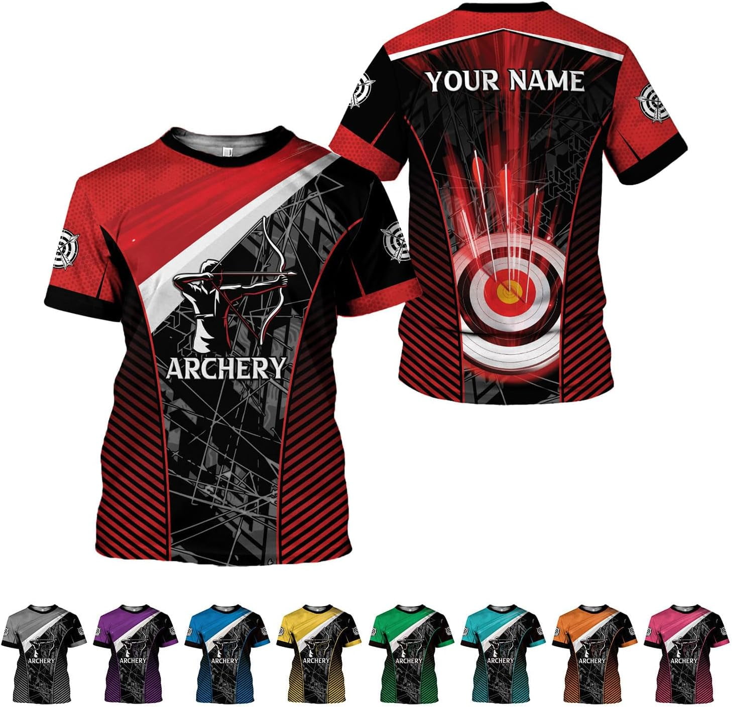 Custom Archery T-Shirt Bow and Arrow Personalized 3D Shirts for Archer ...
