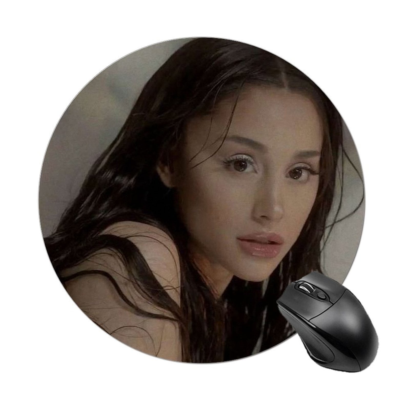 Custom Ariana GrandeMouse Pad Round Mouse Pad with Anti-slip Rubber ...