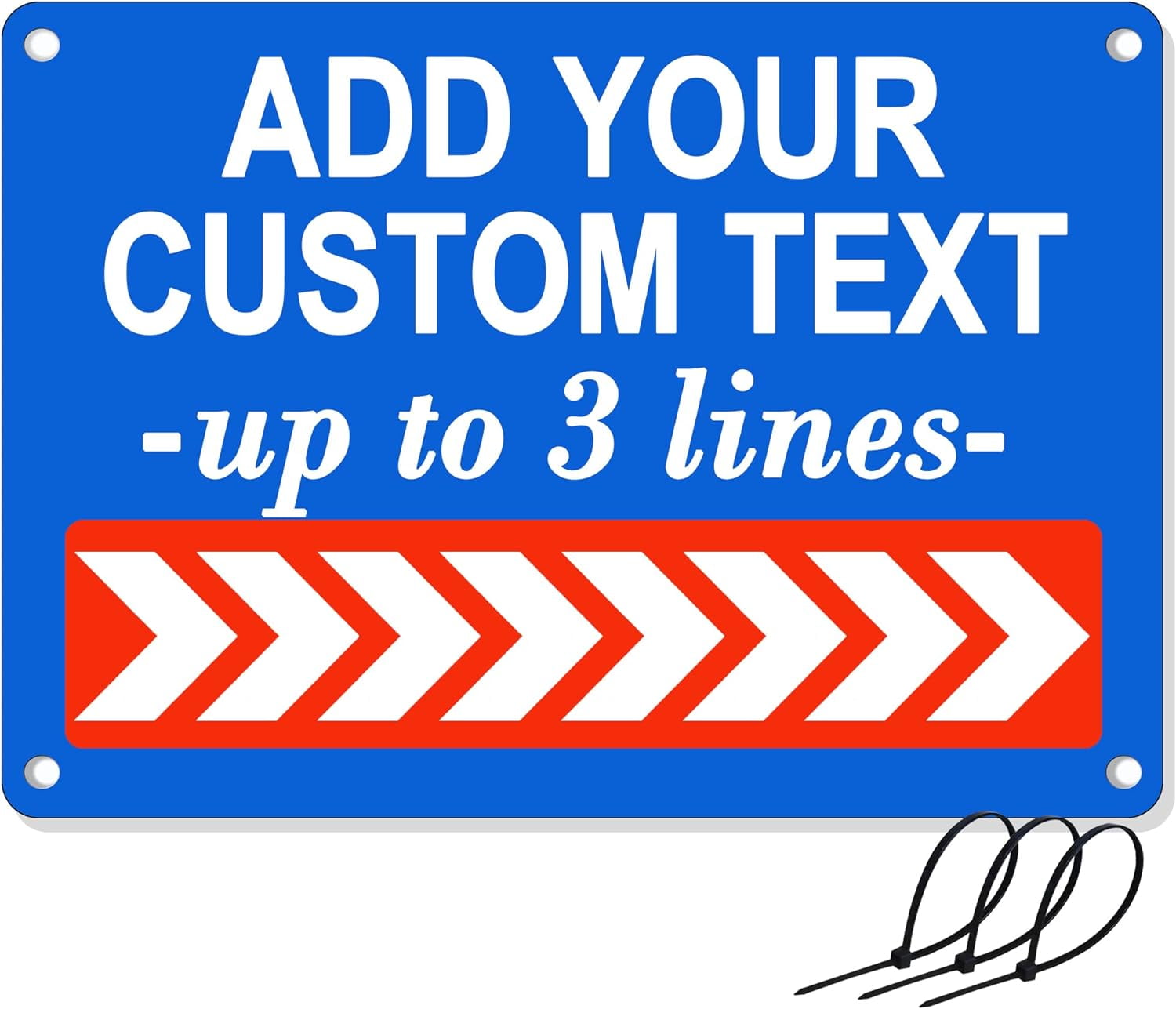 Custom Arrow Sign Outdoor 12x8 Inches, Waterproof Personalized Metal ...