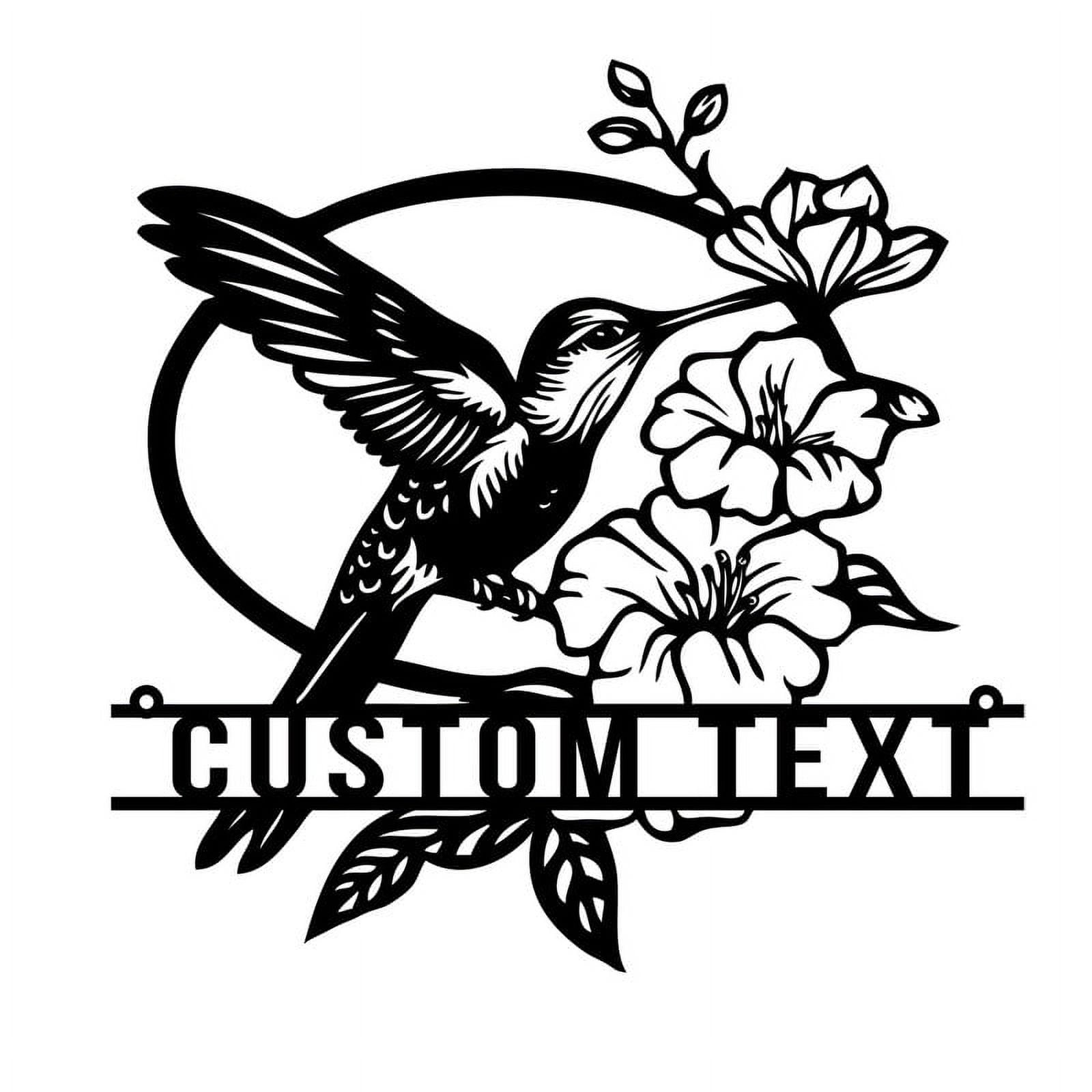 Custom Art Home Decoration Metal Hummingbird Living Room Bedroom Sign ...