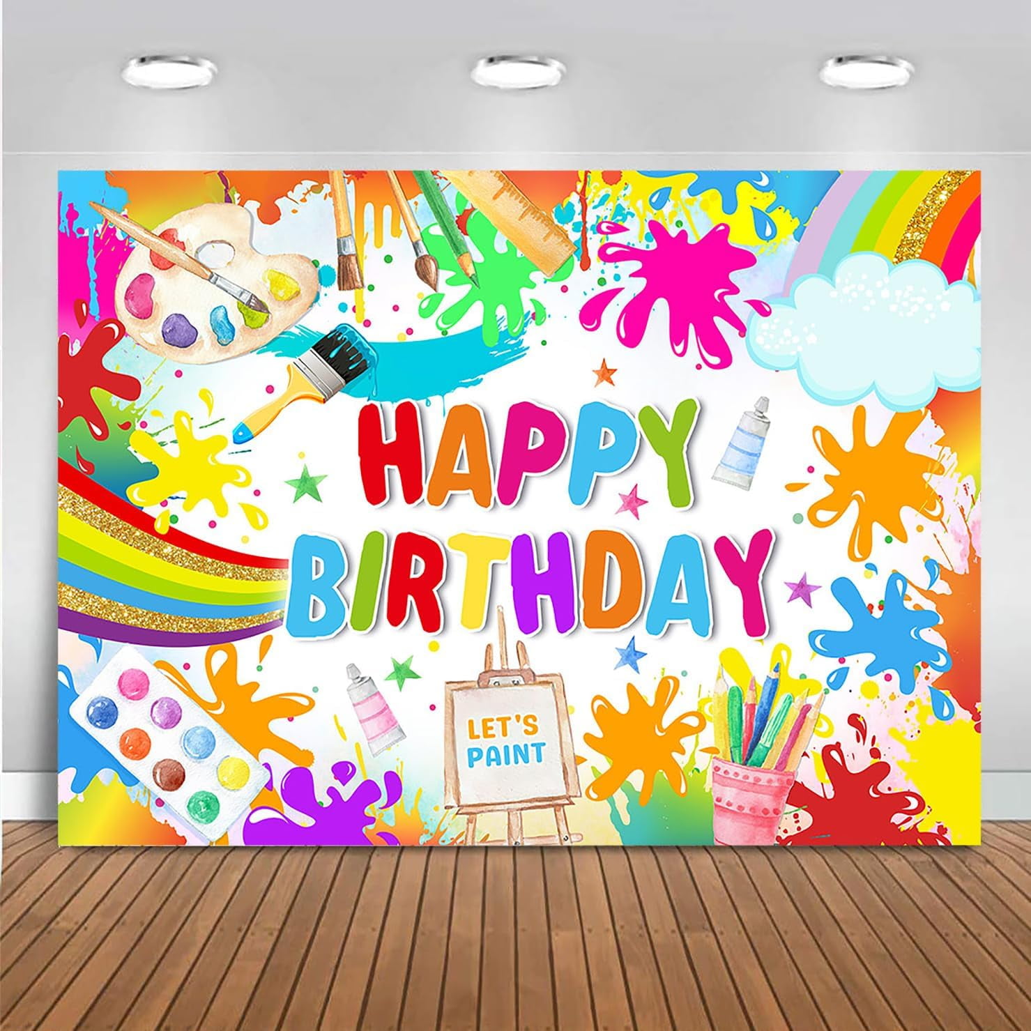 Custom Art Paint Birthday Party Decorations Kids Paint Splatter ...