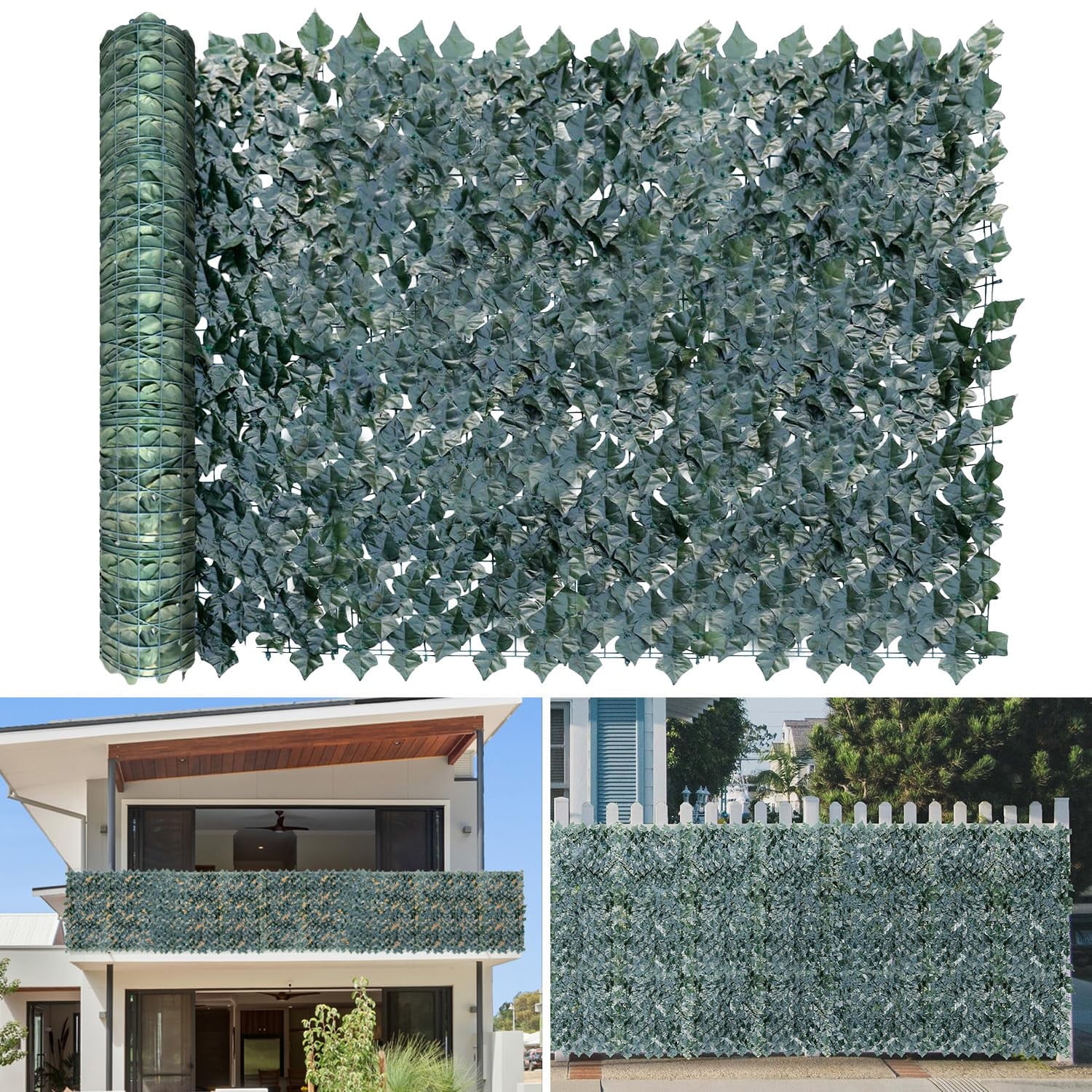 Custom Artificial Ivy Vine Panel 58x276 Inch Heavy Duty Privacy Screen ...