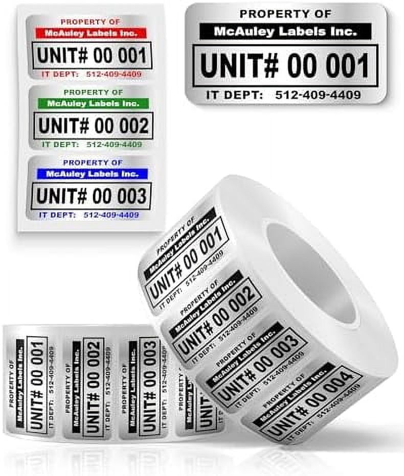 Custom Asset Tags for Equipment – Numbered, Permanent, Adhesive ...