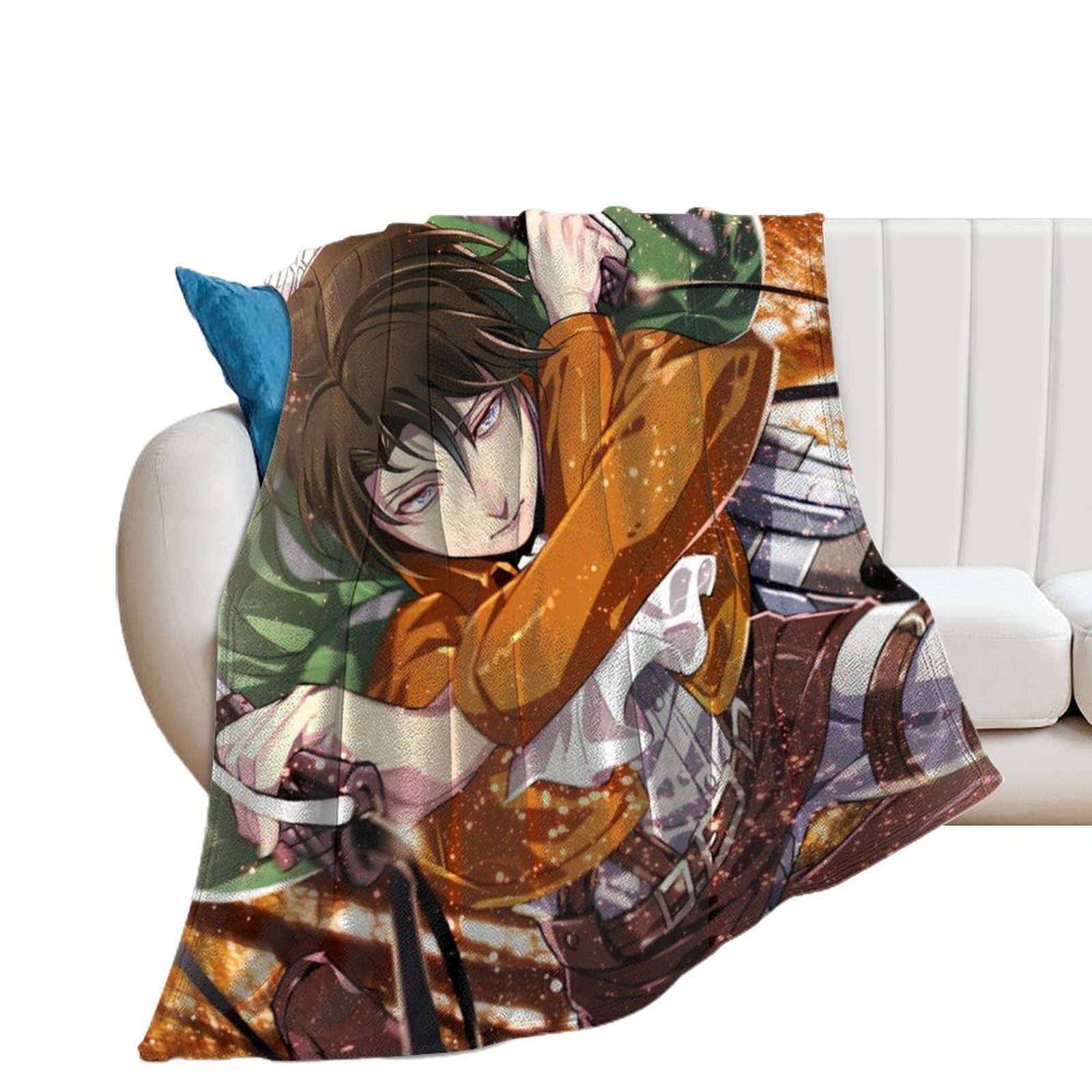 Custom Attack on Titan Kawaii Blanket for Kids & Adults, Ultra-Soft ...