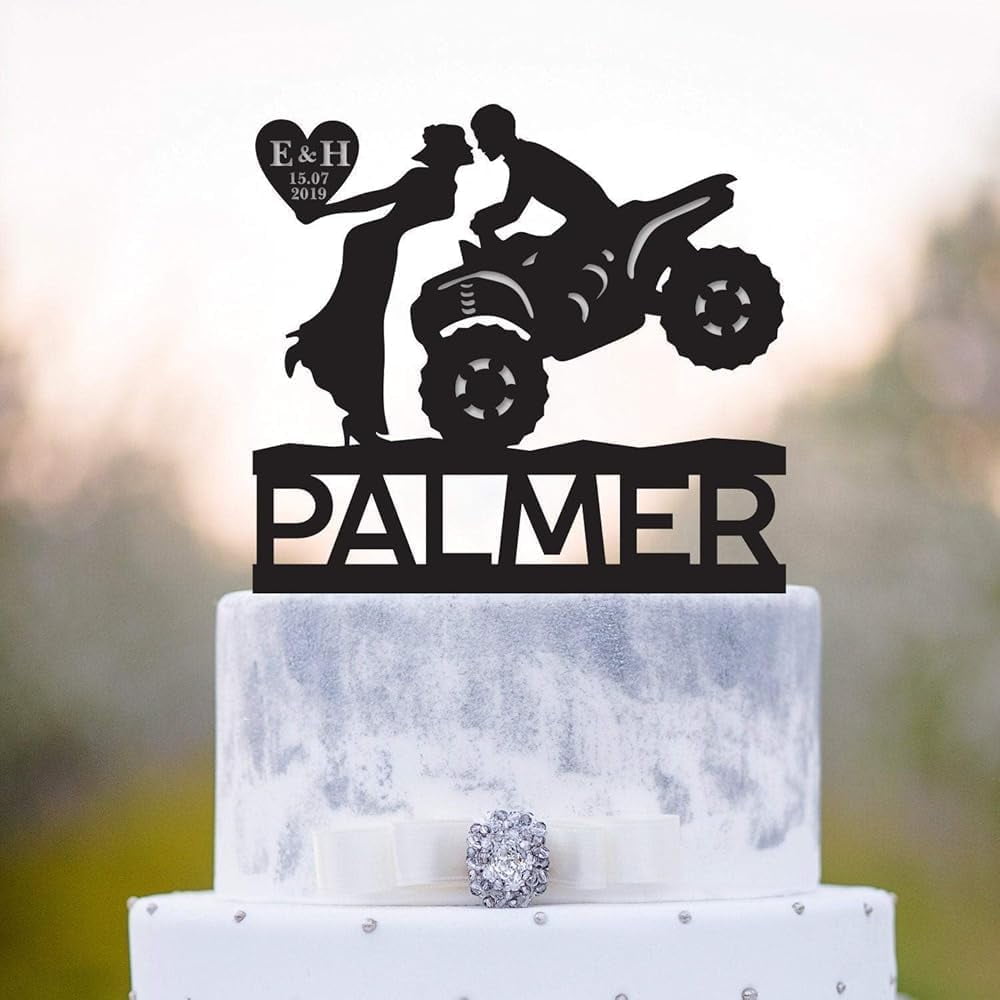 Custom Atv Cake Topper Atv Mr and Mrs Cake Topper 4 Wheeler Wedding ...