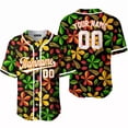 Custom Autumn Leaves Love Falls Pattern White Orange Custom Baseball ...