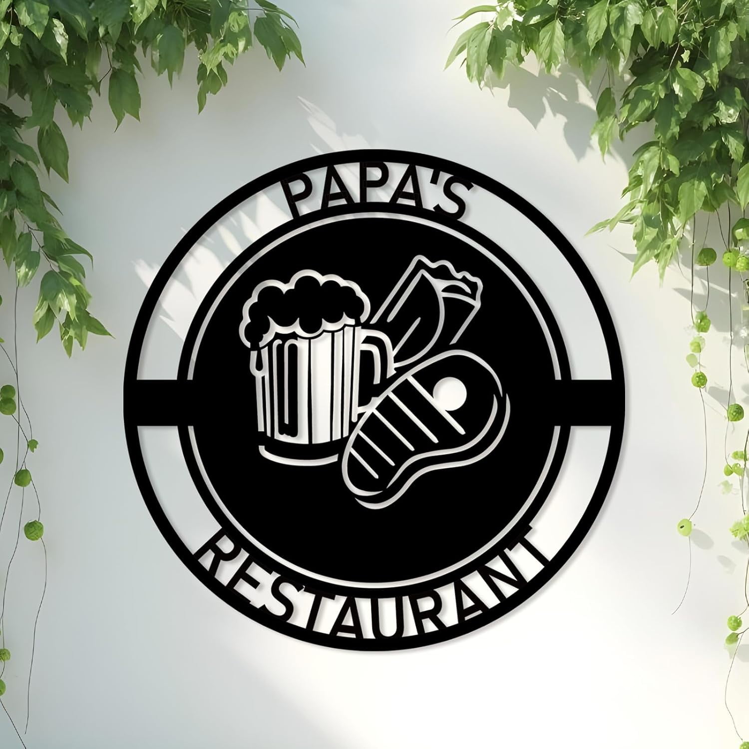 Custom BBQ Metal Signs Outdoor - Personalized Name Kitchen signs for ...