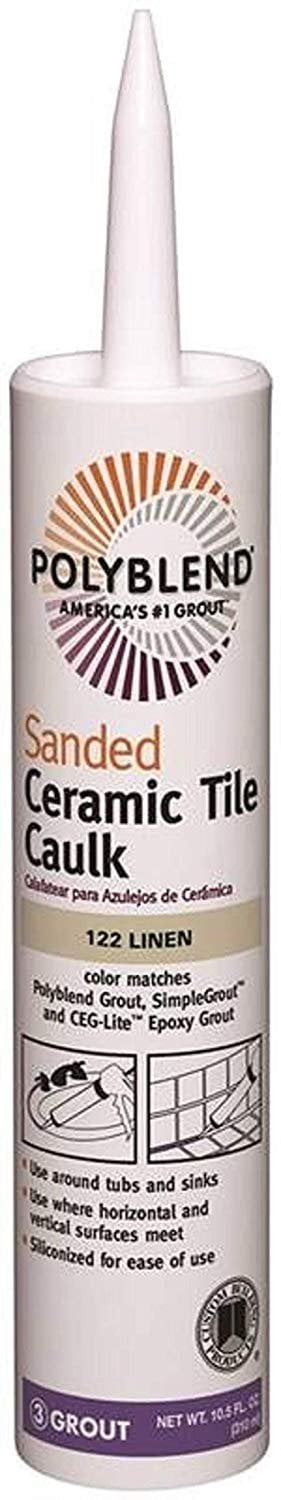 Custom BLDG Products PC12210S-6 10.5-Ounce Linen Tile Caulk, 10.5 oz ...