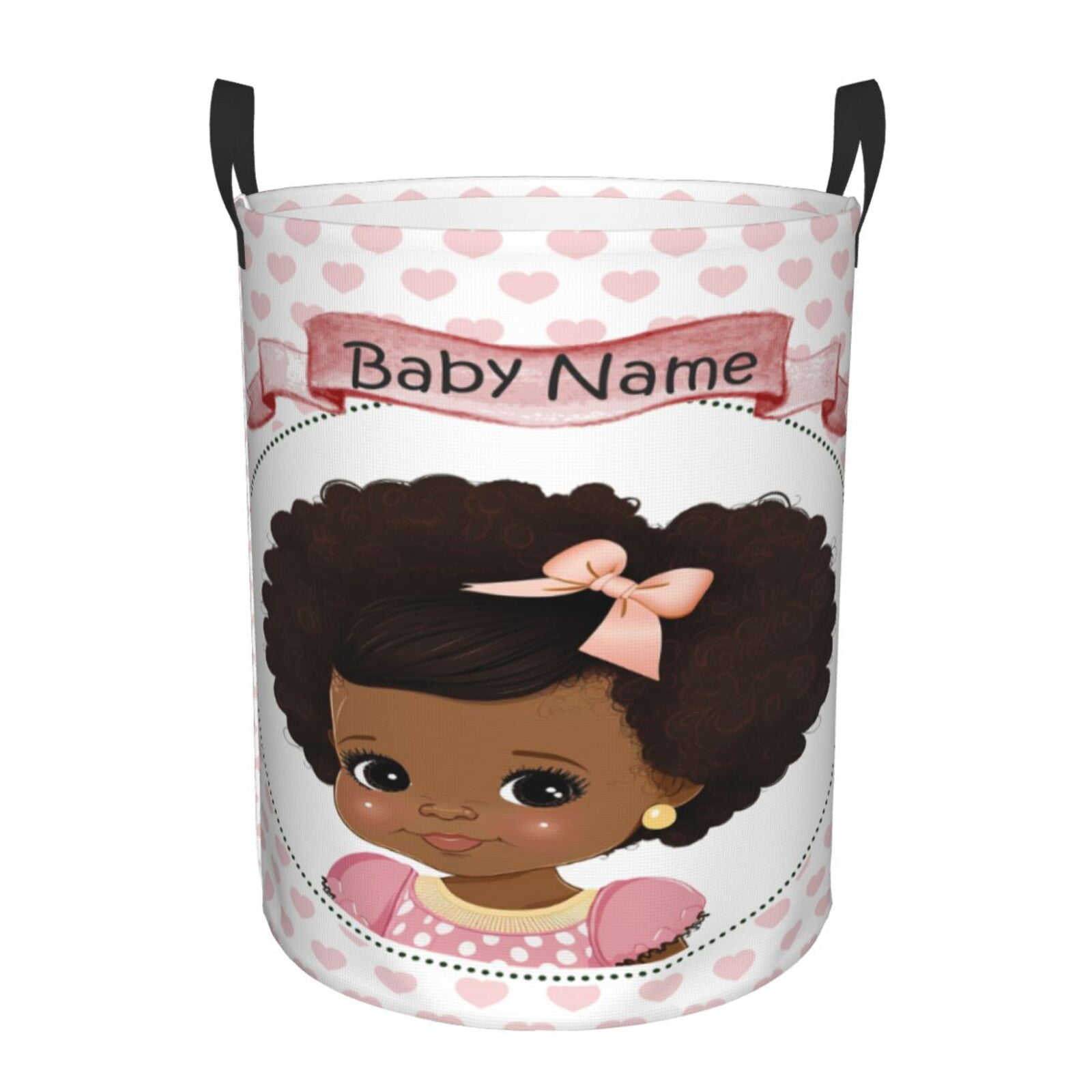 Custom Baby African American Laundry Hamper for Black Girl Personalized ...