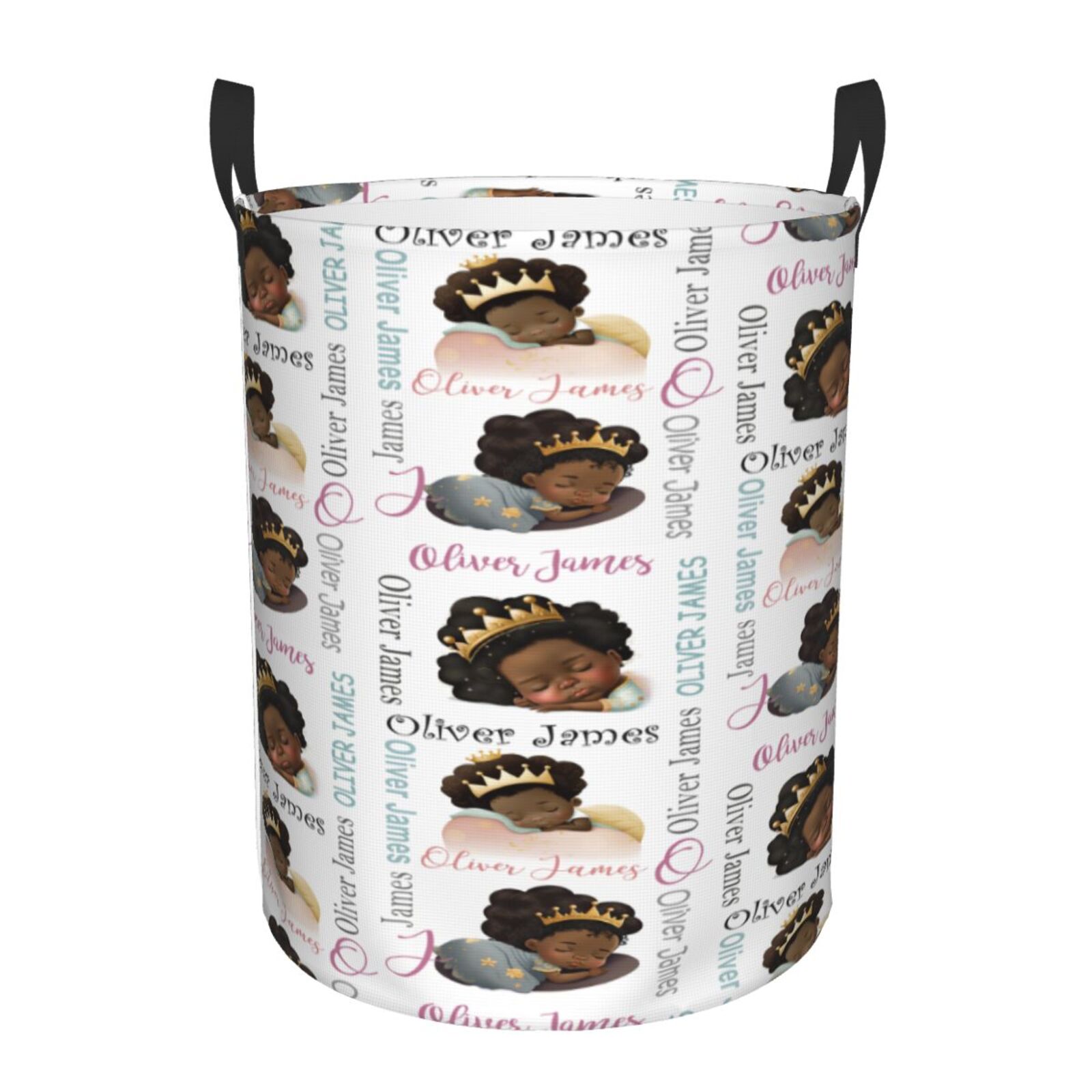 Custom Baby African American Laundry Hamper for Black Girl Personalized ...