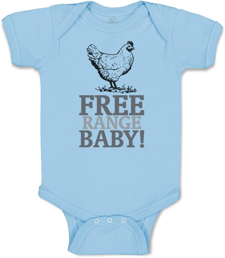 Custom Baby Bodysuit Free Range Baby! Chicken Farm Cotton Boy & Girl ...