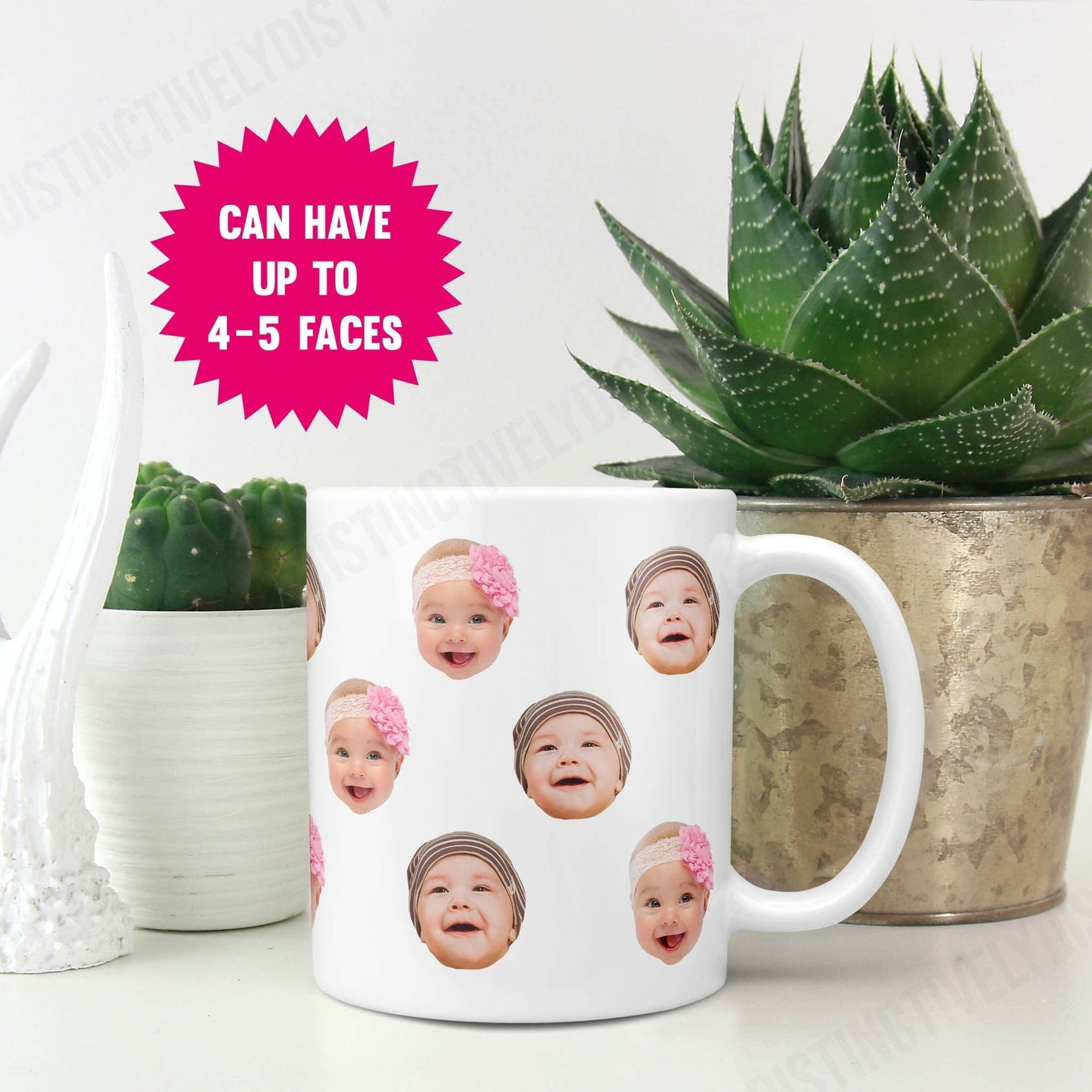 Custom Baby Face Mug, Custom Mug Photo, Multi-Avatar Face Photo Mug ...