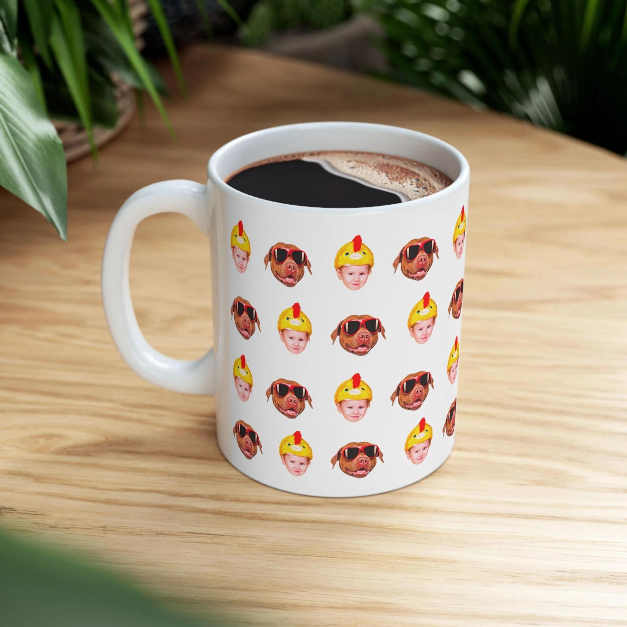 Custom Baby Face Mug, Funny Coffee Cup Gift For Mom, Dad, Grandma ...