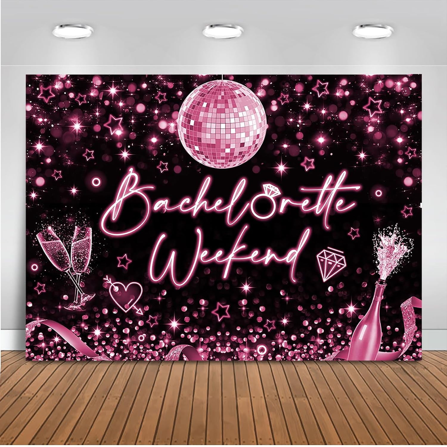 Custom Bachelorette Weekend Backdrop Bride to Be Champagne Party ...