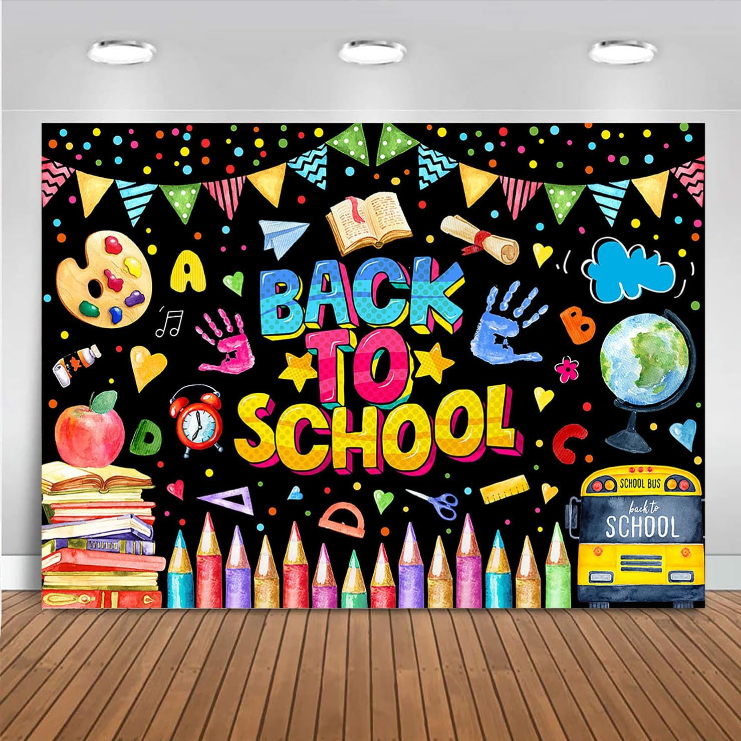 Custom Back to School Backdrop First Day of School Banner Welcome Back ...