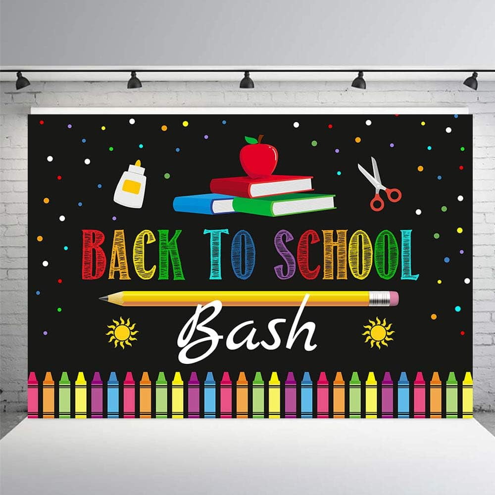 Custom Back to School Bash Photo Studio Booth Backdrops Props ...