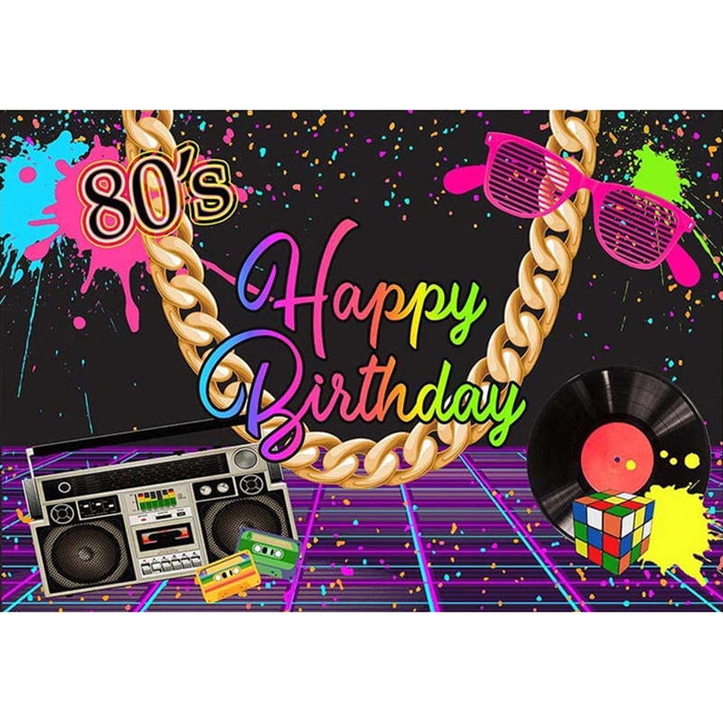 Custom Back to the 80s Backdrop Hip Hop Graffiti Photo Music Disco ...